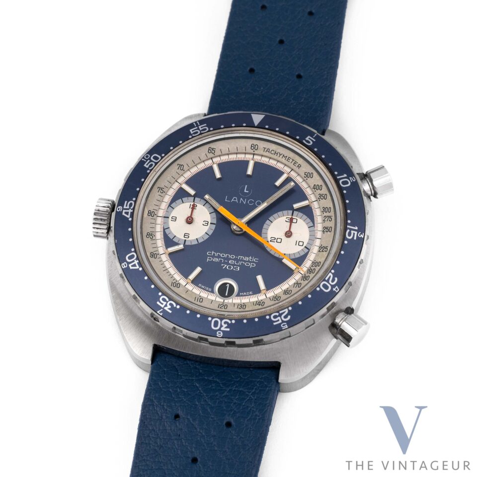 Lanco Hamilton Chrono Matic Pan-Europe 703 chronograph GMT from 1970's ...